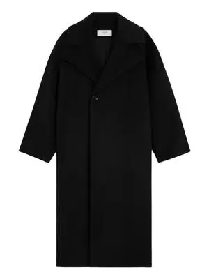 Celine Wool Cloth Coat - Black