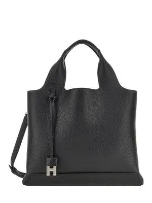 Hogan H Logo Shopping Bag - Black