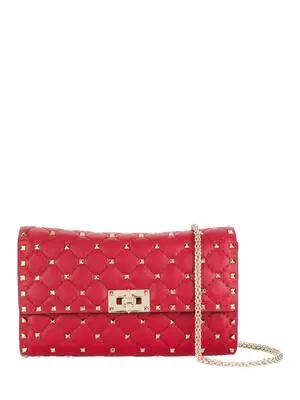 Valentino Garavani Rockstud Spike Shoulder Bag - Red