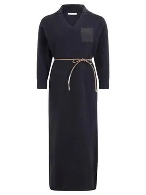 PESERICO Peserico Belted Ribbed Knitted Dress