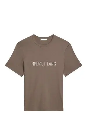 Helmut Lang Logo Embroidered Crewneck T-shirt - Olive