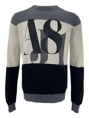Emporio Armani Long-sleeved Crew Neck Sweater - Black
