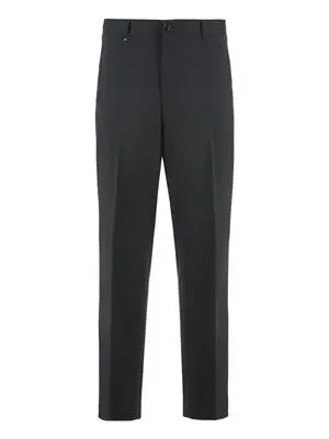 Hugo Boss Pleated Tapered Trousers - Black