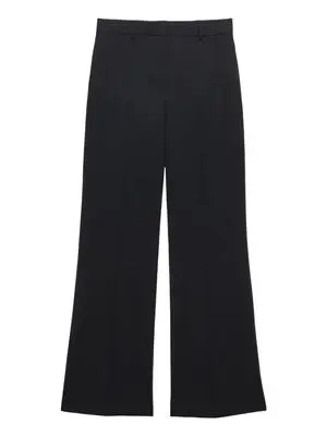 MSGM High Waisted Tailored Trousers With Straight Leg - Black