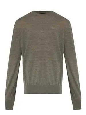 Dsquared2 Long Sleeve Logo Embroidered Jumper - Green