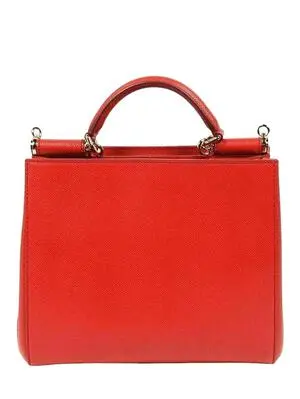Dolce & Gabbana Dolce & Gabbana Top Handle Handbag With Logo Detail Red