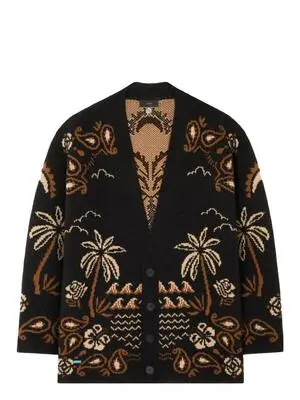 Alanui Glimpse Of Eden Cardigan - Black