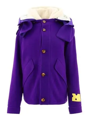 Off-White Hooded Reversible Jacket - Purple