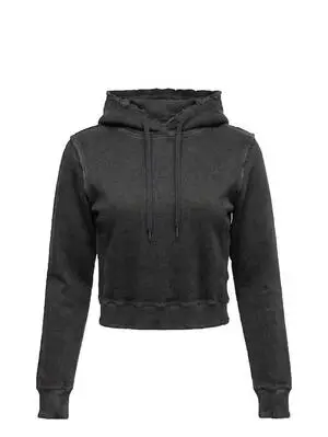DIESEL® F-slimmy Cropped Hoodie - Black