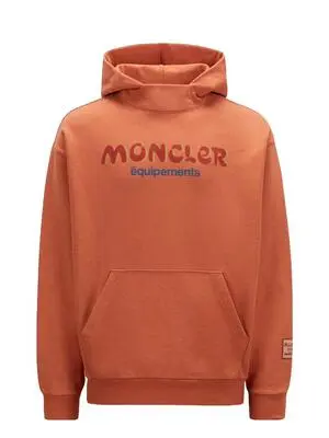 Moncler Logo Hoodie - Brown