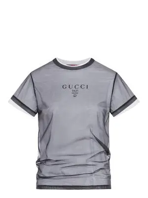 Gucci Gucci Sheer Jersey T-Shirt Gray