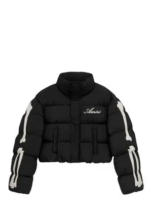 Amiri Padded Jacket With Bone Detail - Black