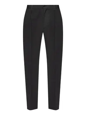 Dolce & Gabbana Logo Plaque Tapered Trousers - Black