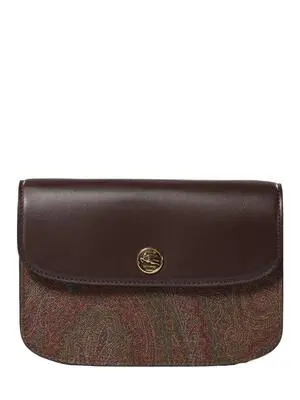 Etro Logo Plaque Shoulder Bag - Brown