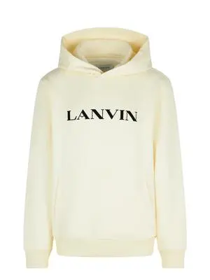 LANVIN Logo Embroidered Hoodie - White