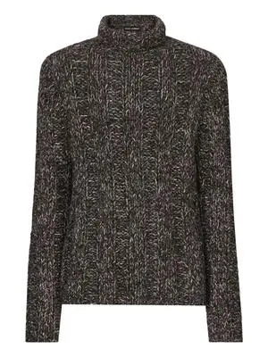 Dolce & Gabbana Ribbed Turtleneck Jumper - Black