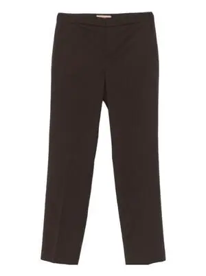 TWINSET Straight-leg Tailored Trousers - Coffee