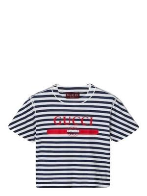 GUCCI Gucci Striped Logo T-Shirt