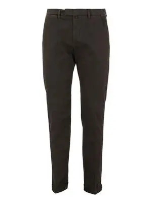 BRIGLIA 1949 Belt-loop Casual Pants - Black