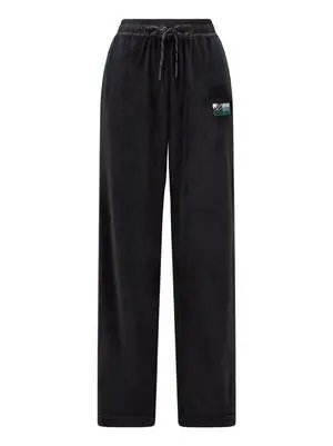 Moncler Velvet Drawstring Track Pants - Black