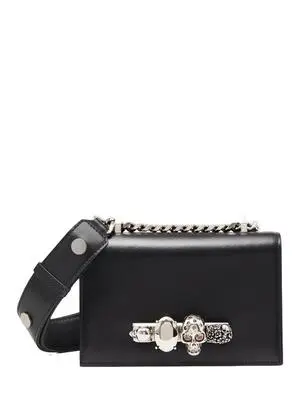 Alexander McQueen Jewelled Satchel Mini Shoulder Bag - Black