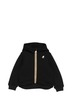 IL GUFO Hooded Zip-up Hoodie With Logo Detail - Black