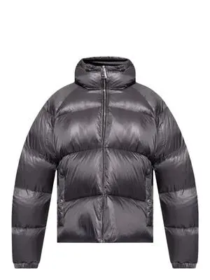Khrisjoy Padded Down Jacket With Logo Detail - Black
