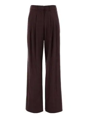 PT TORINO Pt Pantaloni Pleated Wide-Leg Trousers Black