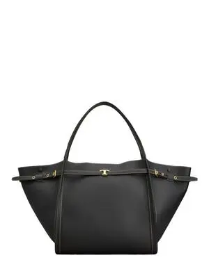 TOD'S Tod's Medium Top Handle Shopping Tote Bag Black