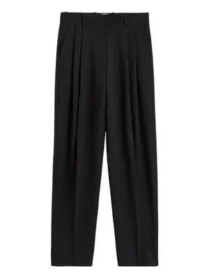 TOTEME High-waisted Straight-leg Trousers - Black