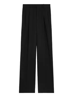 Celine Diagonal Wool Jazz Trousers - Black