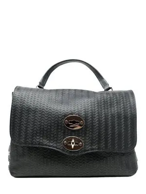 ZANELLATO Medium Postina Wave-motif Tote Bag - Black