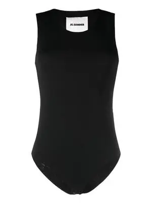 JIL SANDER Sleeveless Crewneck Bodysuit - Black