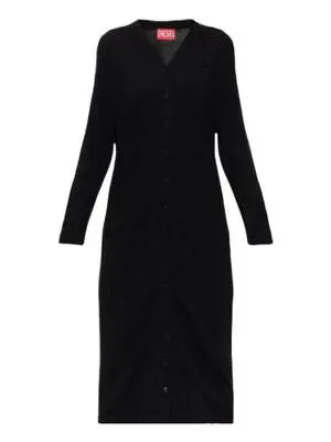 DIESEL® Long Sleeve Knit Cardigan - Black