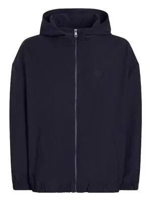 Dolce & Gabbana Logo Tag Hooded Jacket - Blue