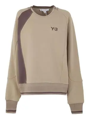Y3 Logo Long Sleeve Sweater - Nude
