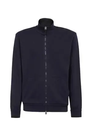Brioni High-neck Zipped Sweatshirt - Black