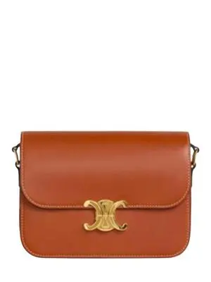 Celine Celine Triomphe Bag In Natural Calfskin Tan