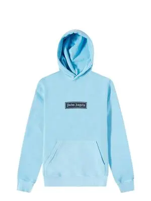 Palm Angels Logo Cotton Hoodie - Blue