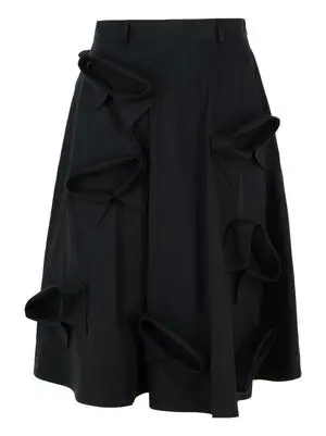 Moschino A-line Skirt With Lapel Detailing - Black