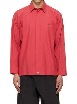 Issey Miyake Streamline Long-sleeved Shirt - Red