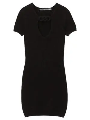 Alexander Wang Knit Mini Dress With Cut-out Detail - Black