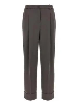 P.a.r.o.s.h Belted Casual Trousers - Black