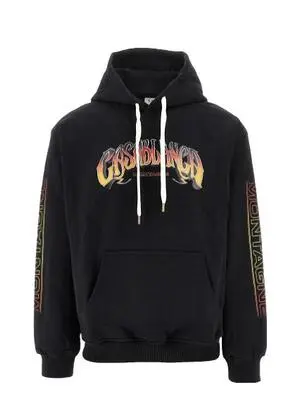 Casablanca Printed Hooded Sweatshirt - Black