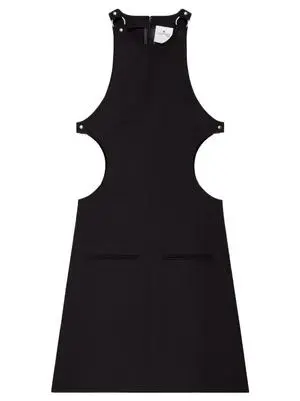 COURREGES Courrèges Tailored A-line Dress With Buckle Detail - Black