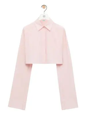 Loewe Cropped Shirt With Classic Lapel - Pink