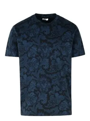 Etro Paisley Printed Roundneck T-shirt - Blue