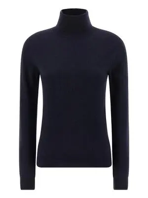 Balenciaga Ribbed Turtleneck Sweater - Blue
