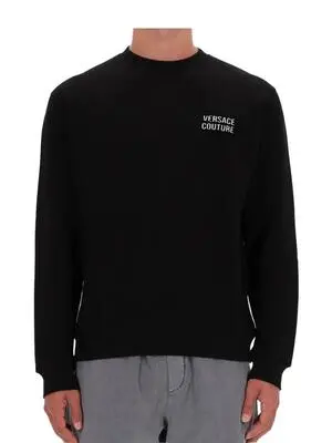 Versace Logo Crewneck Sweatshirt - Black