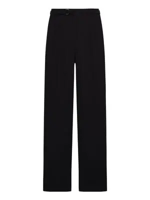 Giorgio Armani Belted Pleated Trousers - Black